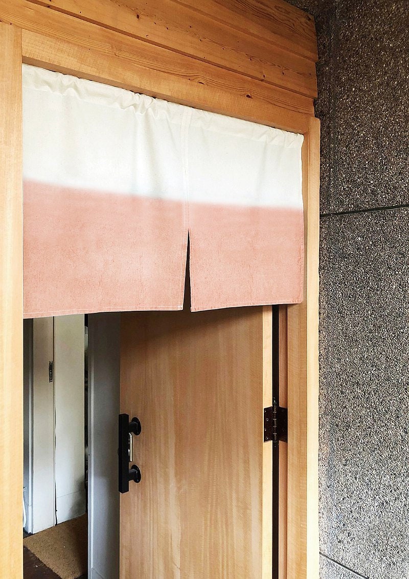 Linen Doorway Short Noren Curtain Japanese Door Panels Half 27 Color ...