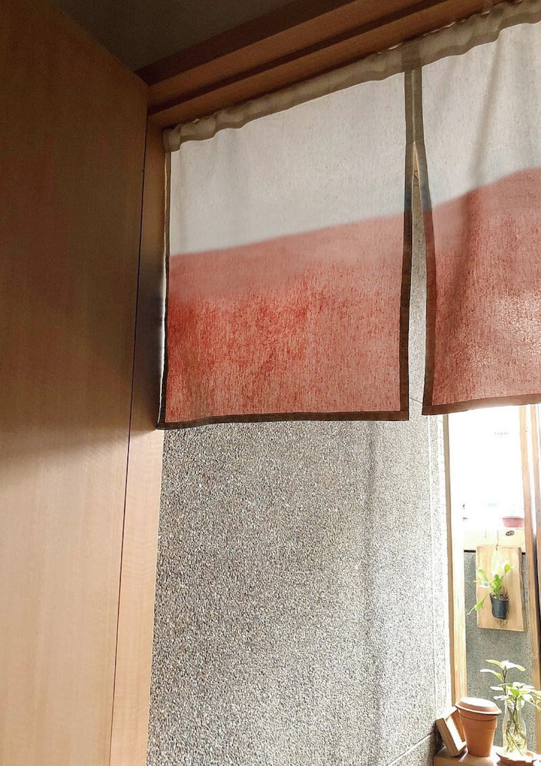 Linen Short Doorway Cafe Curtain Noren Japanese Door Panels Half 27 ...