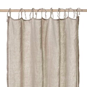 Adjustable Linen Sheer Boho Curtains Drapery, Bohemian Valance Linen ...