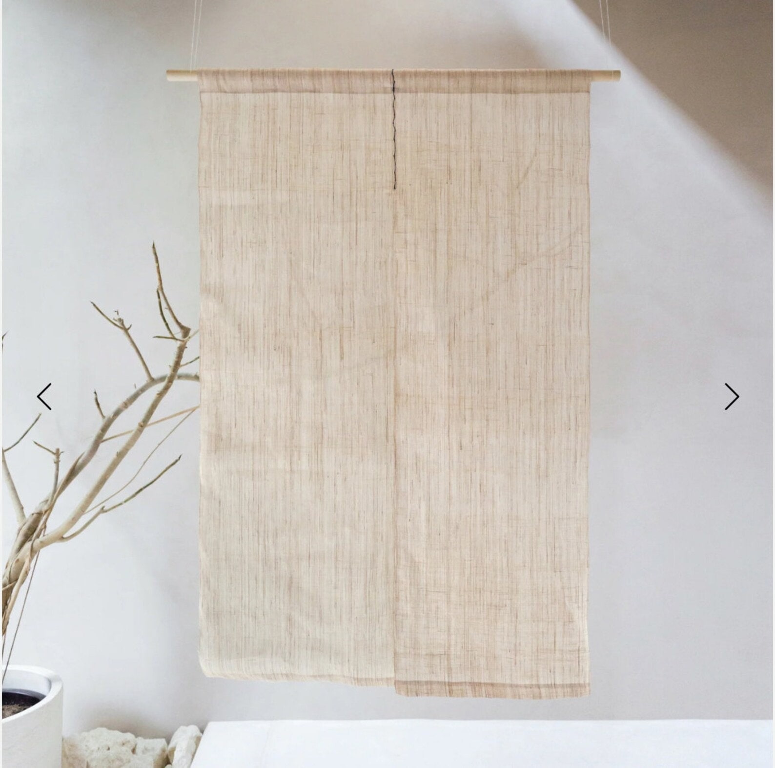 Bohemian Linen Noren Curtain Panels Doorway Curtains Drapes Traditional ...