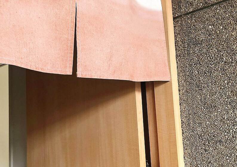 Linen Doorway Short Noren Curtain Japanese Door Panels Half 27 Color ...