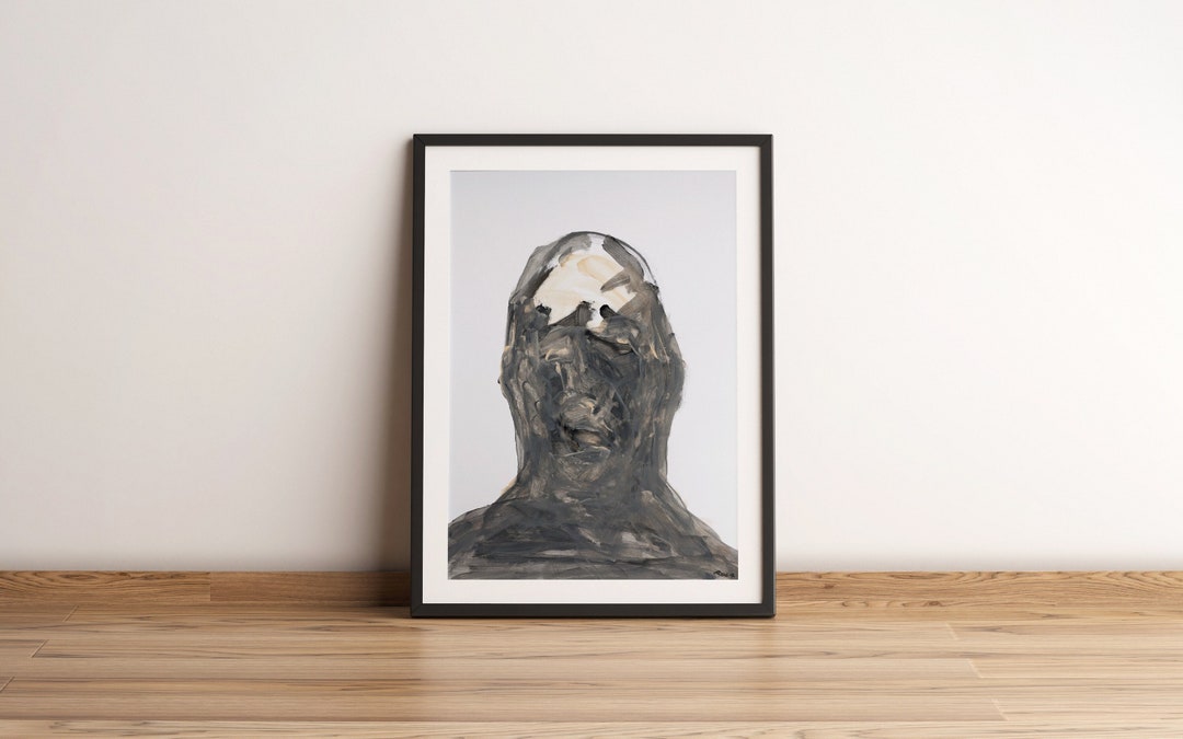 Strange Face Acrylic on A3 Paper 300g ORIGINAL // Abstract Portrait ...
