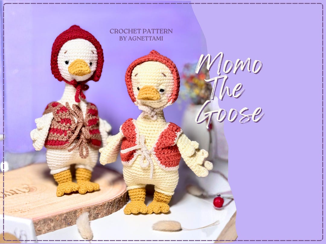 Low-sew Goose Momo Crochet Pattern PDF | Amigurumi Goose With ...