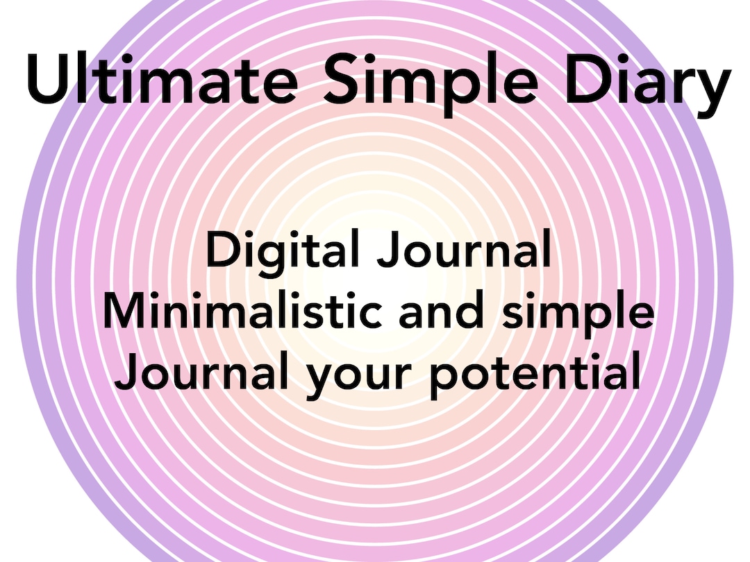 Simple Printable Journal / Diary A4 - Sunset Colors - Etsy