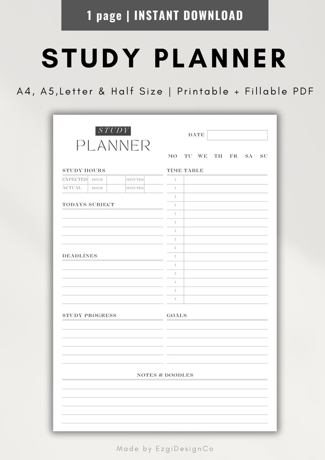Student Digital Planner Student Planner iPad Planner - Etsy