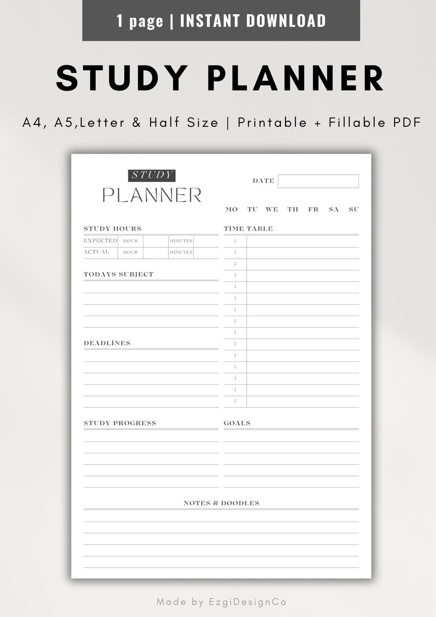 Student Digital Planner Student Planner iPad Planner - Etsy