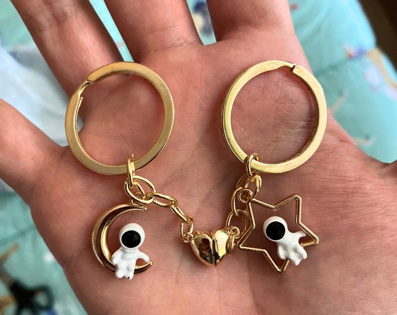 Little Astronaut Magnetic Keychain Connect Matching Keychains for ...