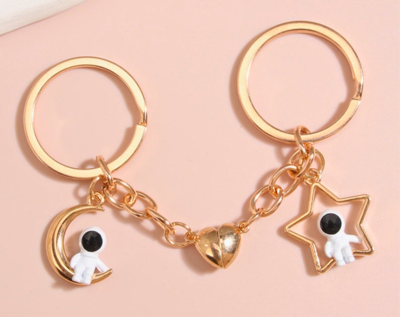 Little Astronaut Magnetic Keychain Connect Matching Keychains for ...