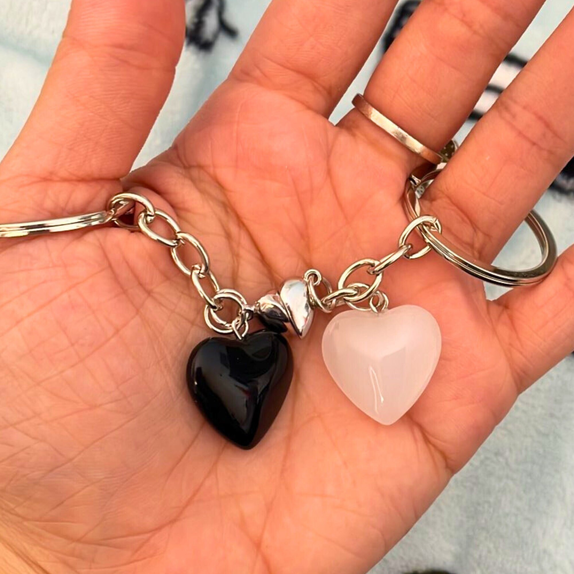 Matching Keychains for Friendship Keychain Quartz Love Keychain Best ...