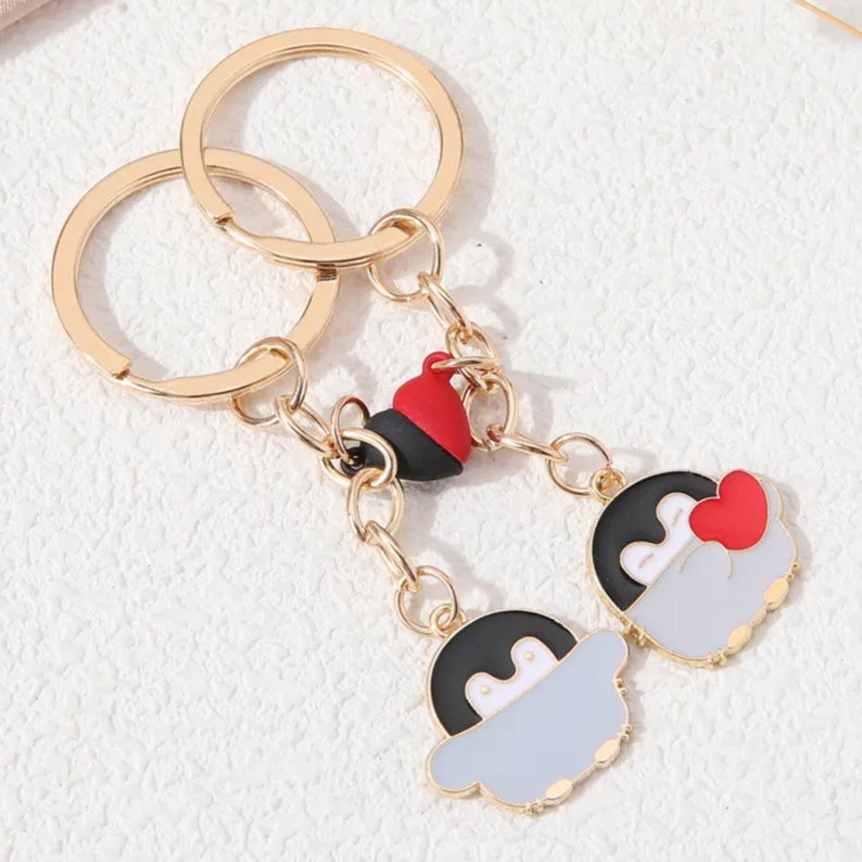 Couple Keychain Cute Matching Keychains for Couples Penguin Keychain ...