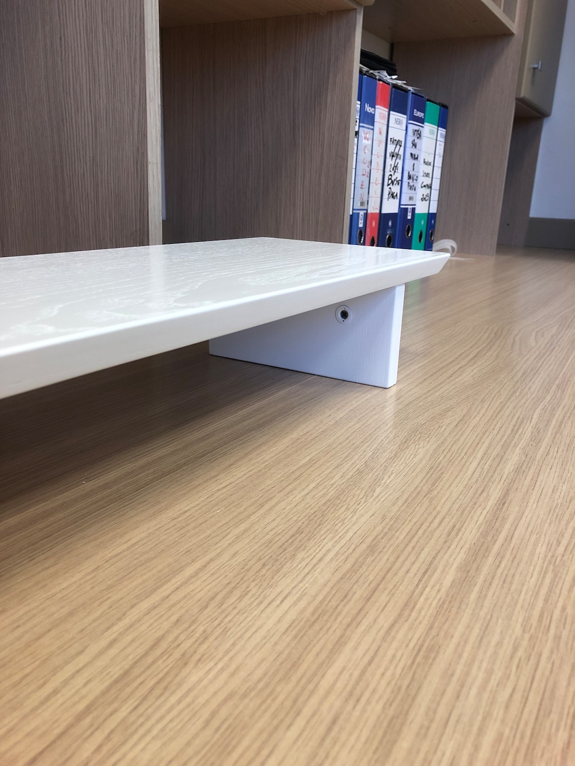 White Monitor Stand - Monitor Riser - Desk Shelf - Desk Shelf - White ...