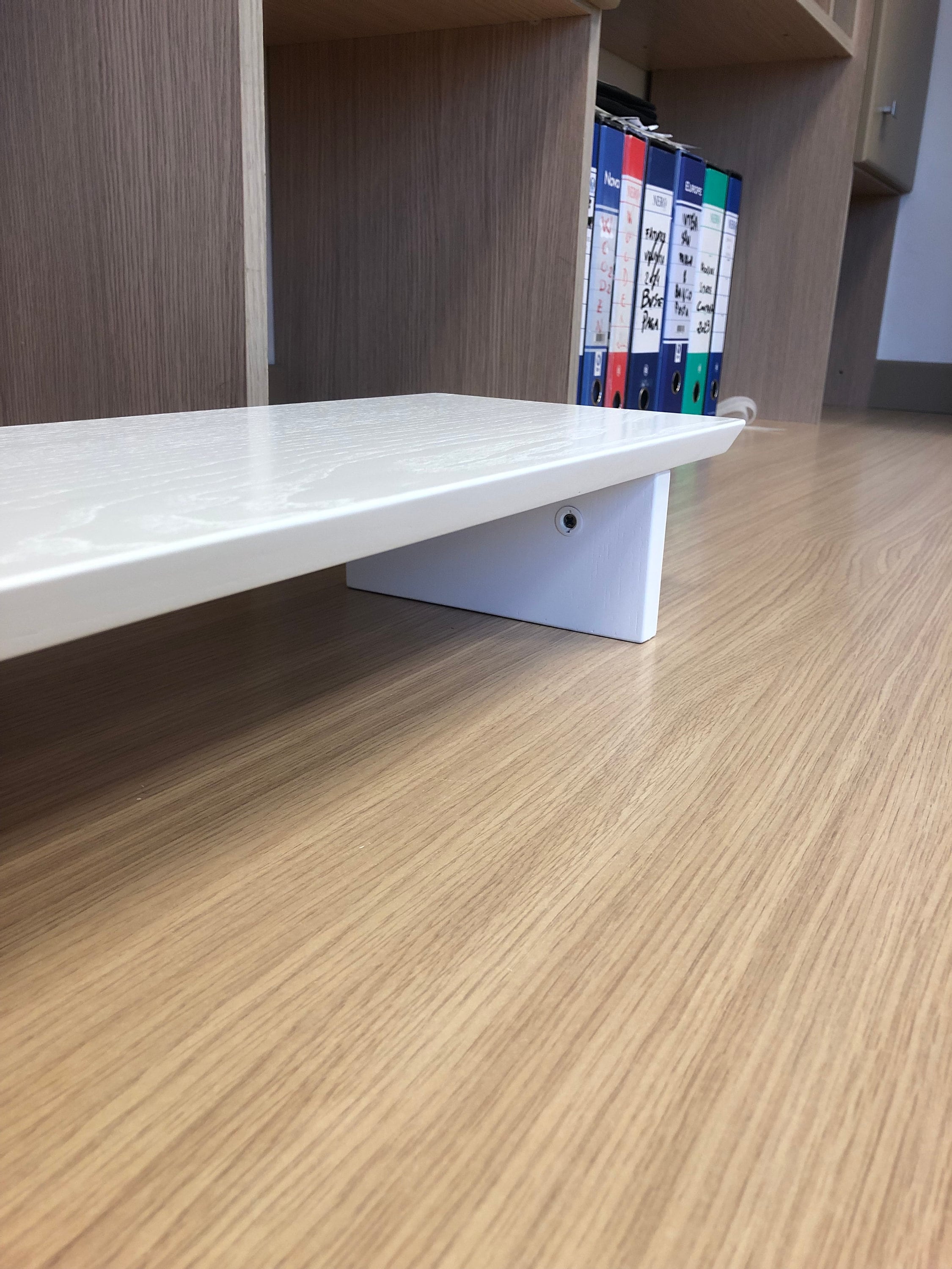 White Monitor Stand - Monitor Riser - Desk Shelf - Desk Shelf - White ...