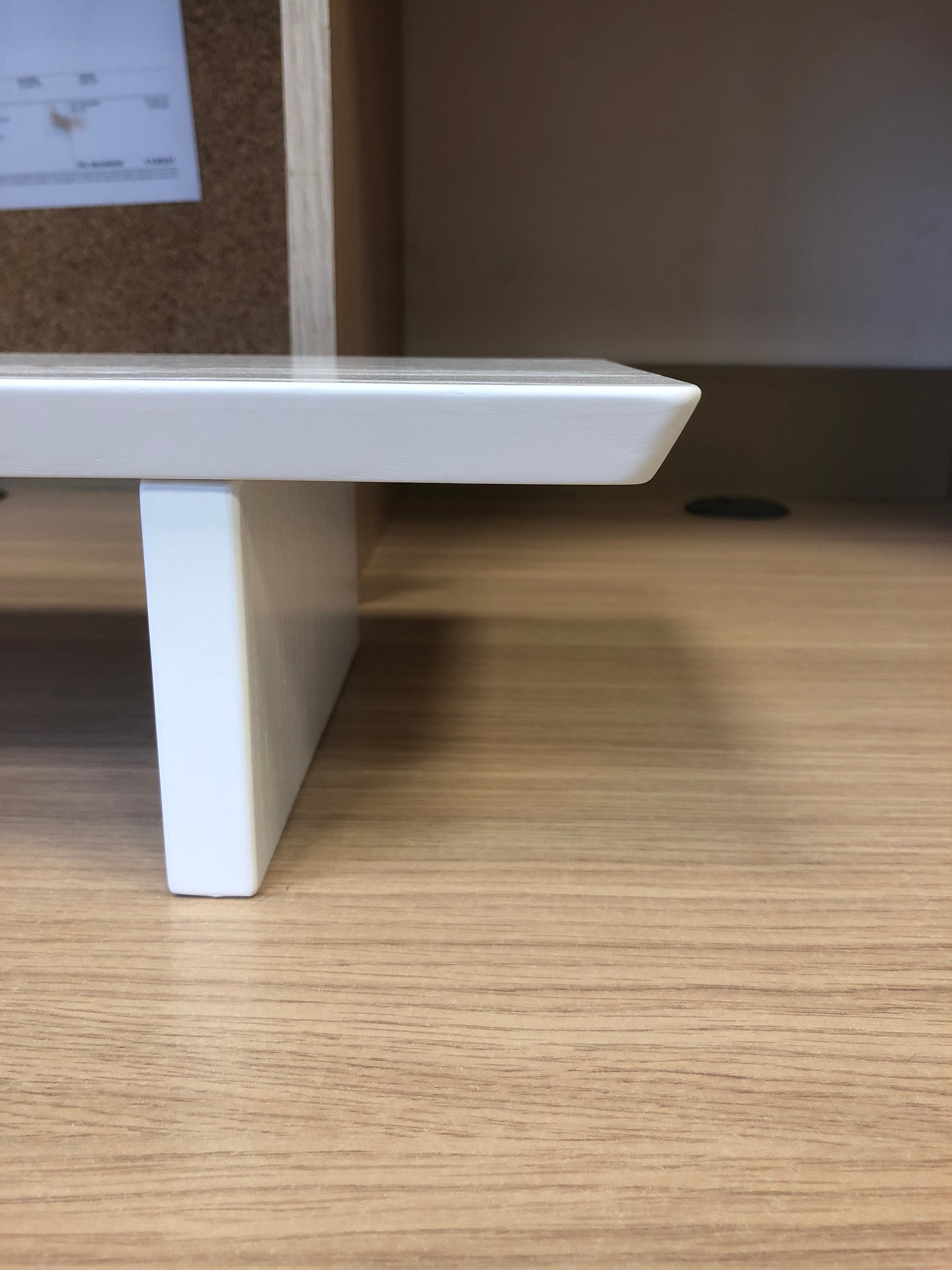 White Monitor Stand - Monitor Riser - Desk Shelf - White Monitor Stand ...