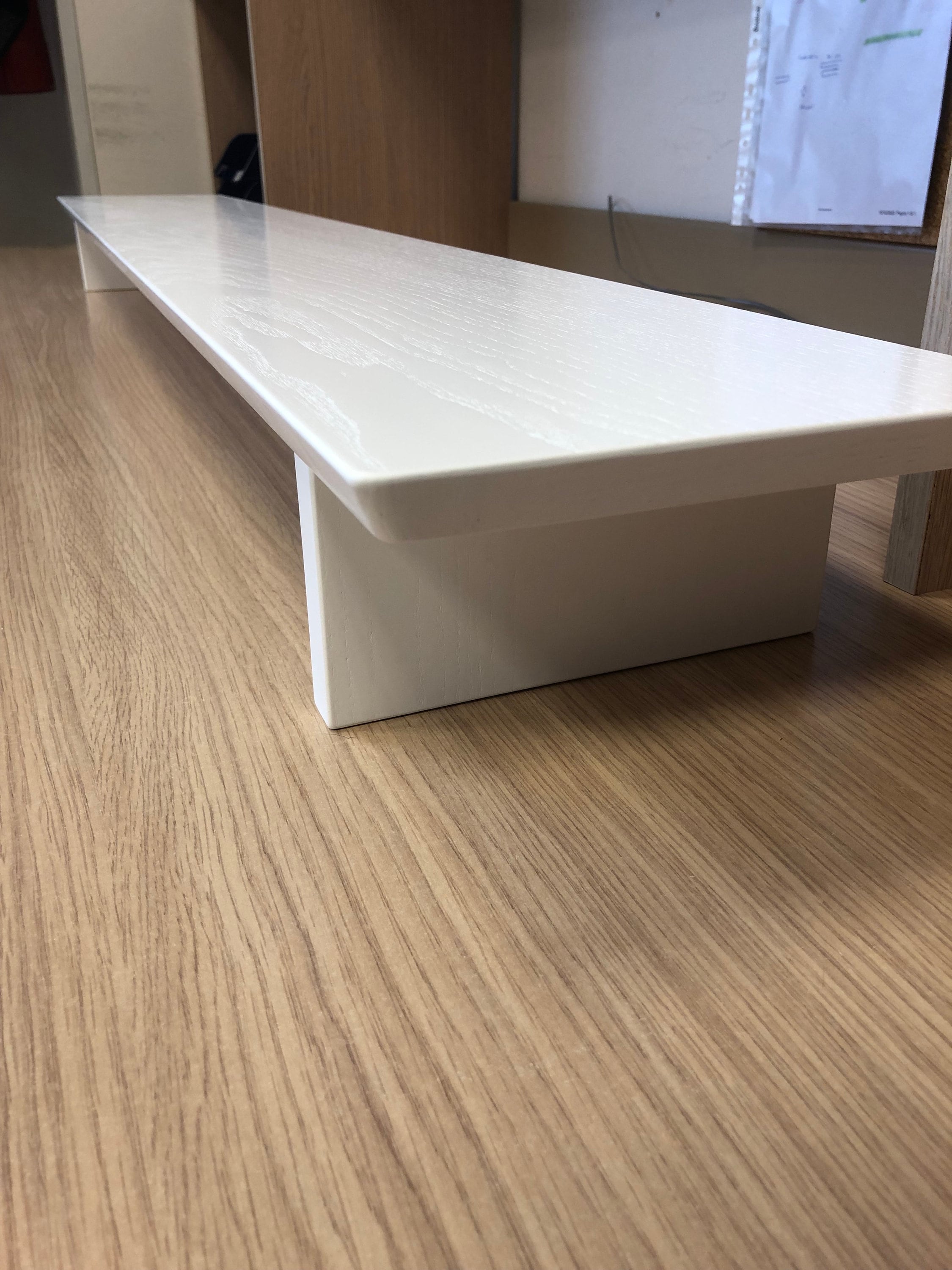 White Monitor Stand - Monitor Riser - Desk Shelf - White Monitor Stand ...