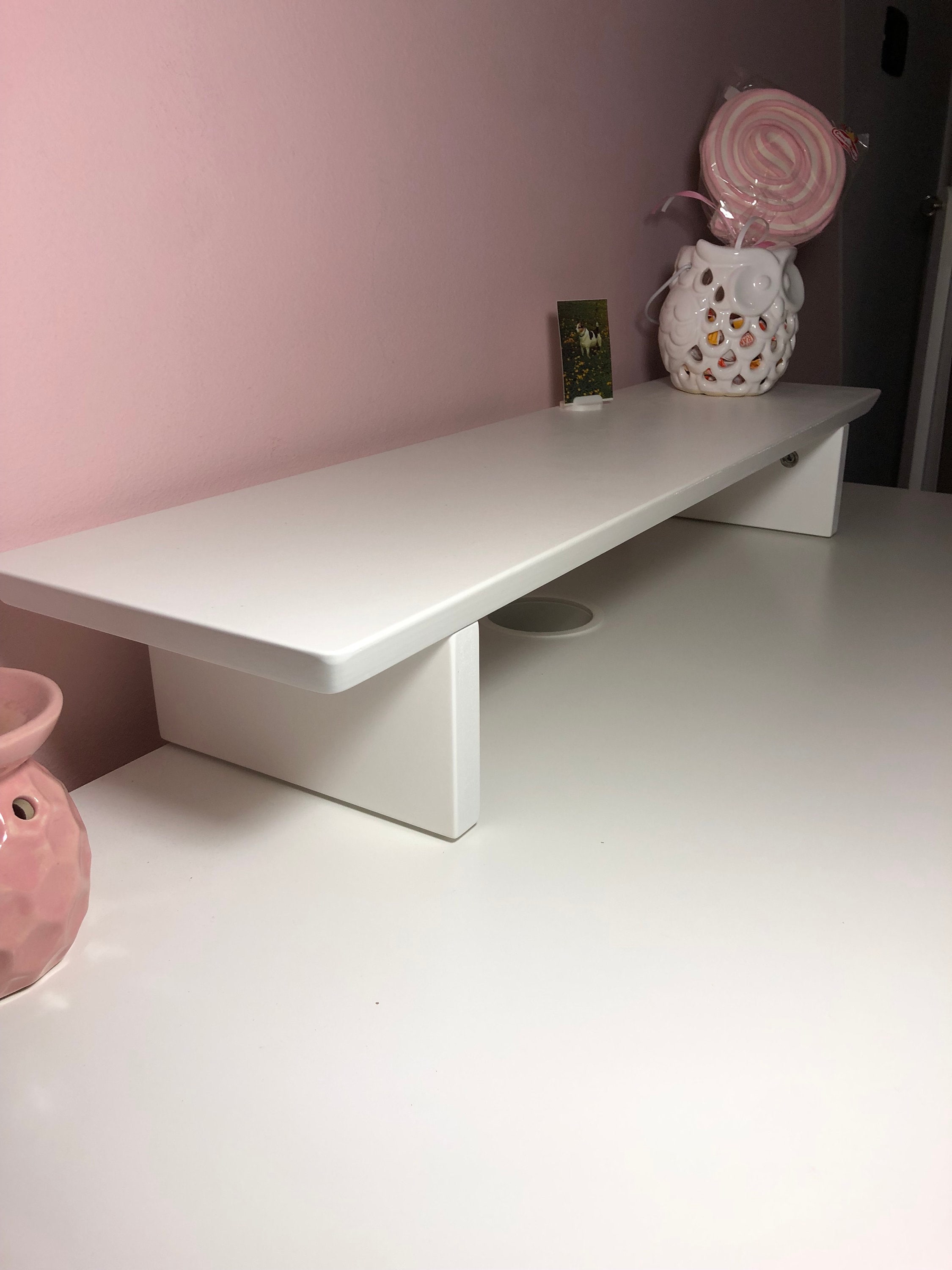 White Monitor Stand Monitor Riser Desk Shelf Desk Shelf White Monitor ...