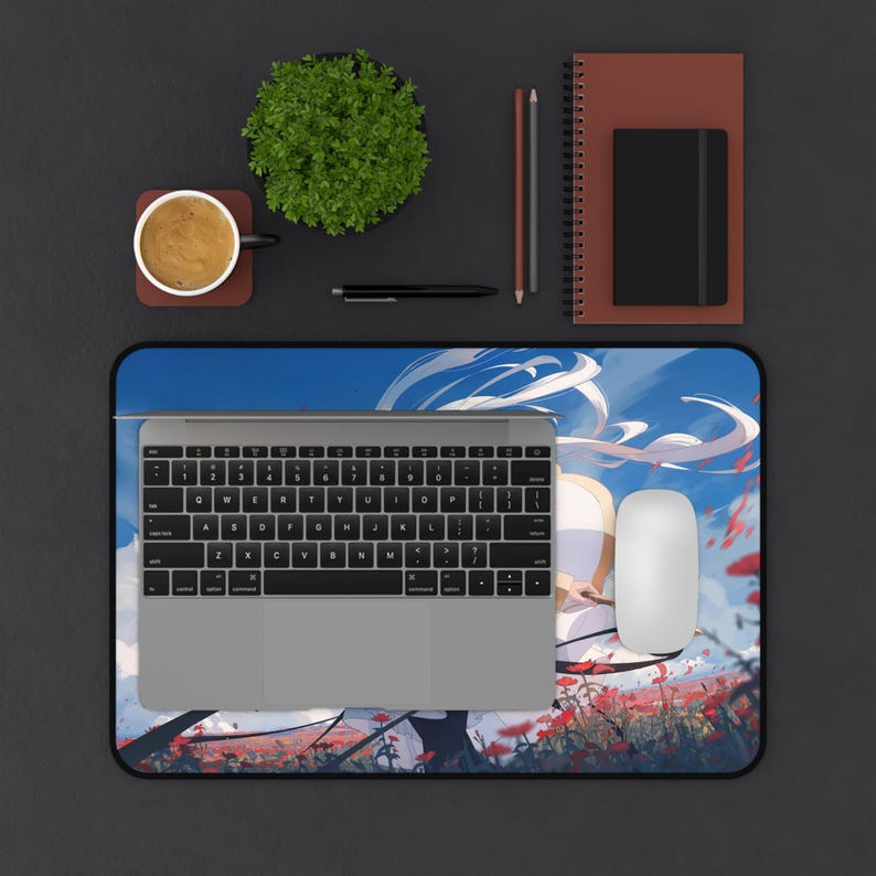 Frieren Inspired Fantasy Landscape Desk Mat, Gaming Mouse Pad, Office ...