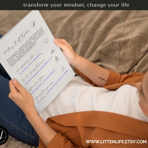 Printable * Growth Mindset Workbook - Self Transformation, Prompts ...