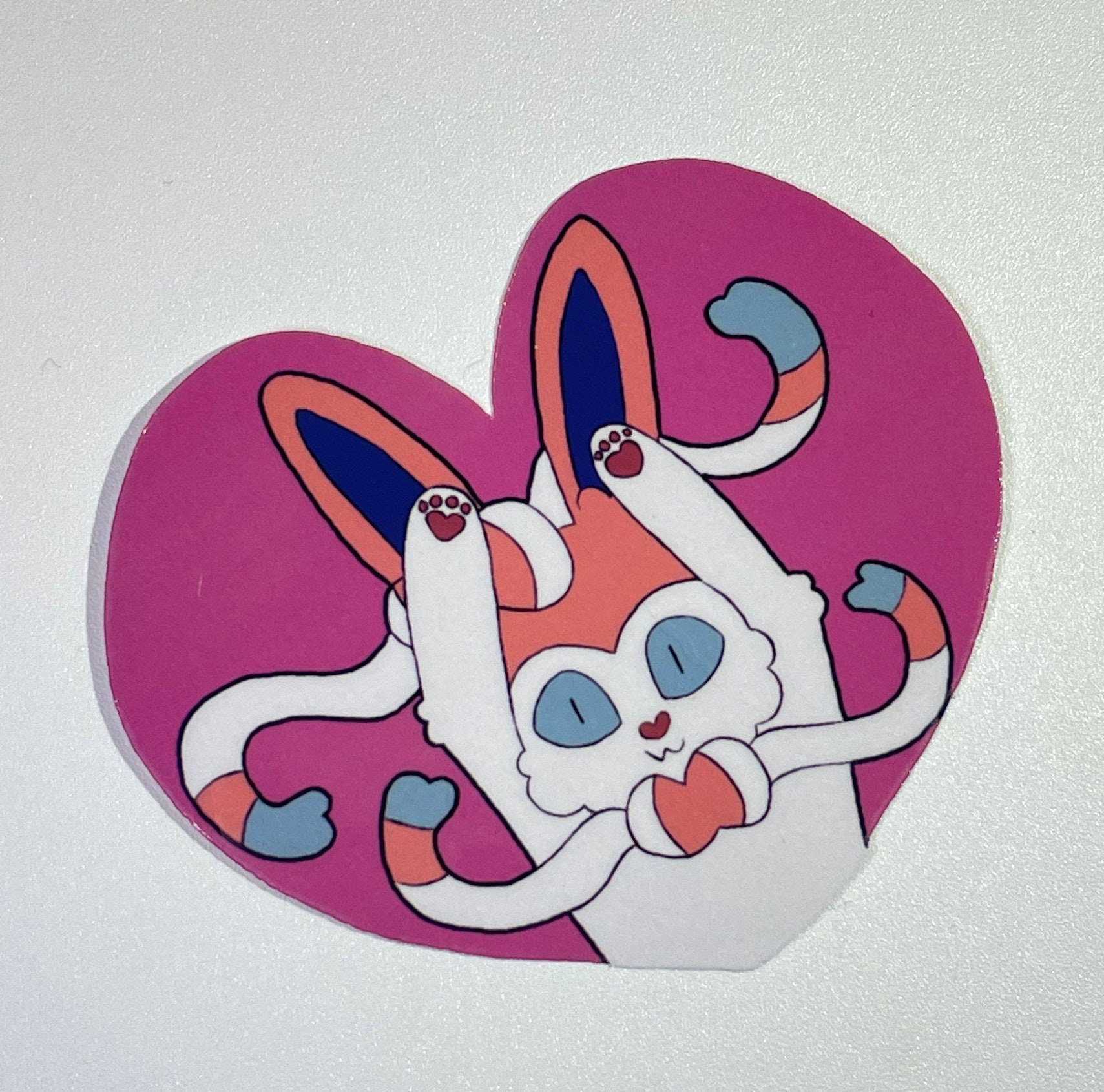 Sylveon Heart Poké Weatherproof Sticker - Etsy