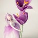 Crocus Fairy With Her Beloved Flowers. Needle Felted Character - Etsy