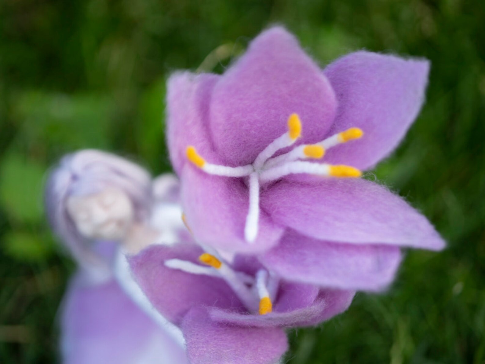Crocus Fairy With Her Beloved Flowers. Needle Felted Character - Etsy