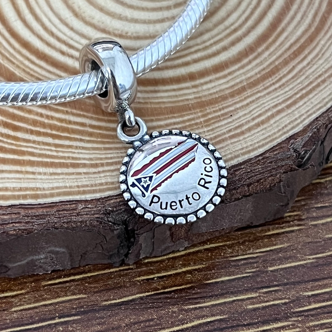 Pandora Puerto Rico Flag Bracelet Charm Puerto Rico Travel - Etsy