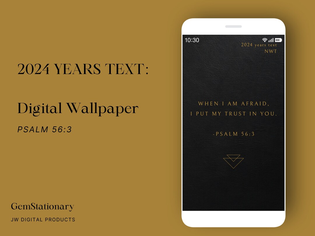 Psalm 56:3, JW Wallpaper, Scripture, Desktop Screen JW Gift, 2024, Digital Download, Pioneer ...