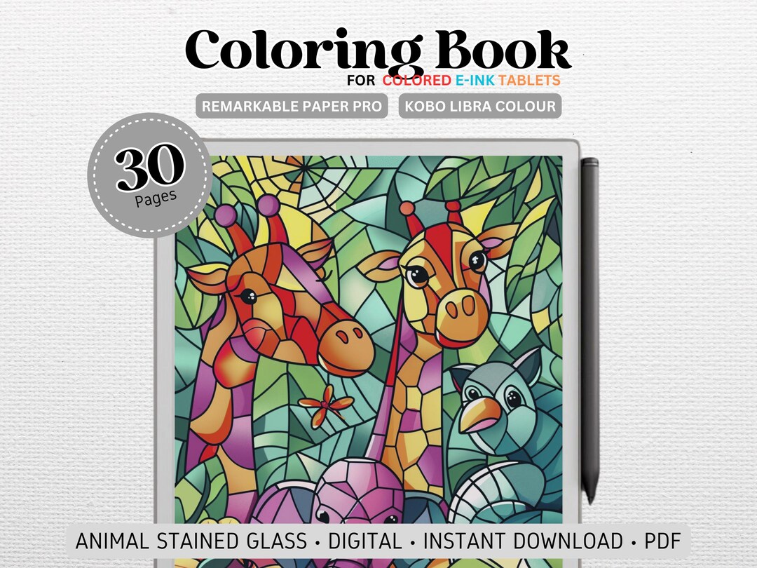 Coloring Book for Coloured E-ink Tablets | Compatible With Kobo Libra ...