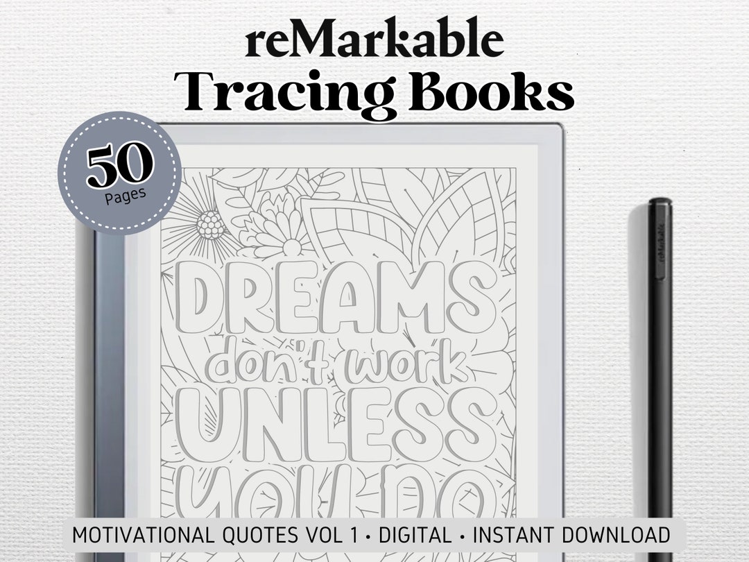 Remarkable Tracing Book 50 Pages Motivational Quotes Vol 1 Digital ...