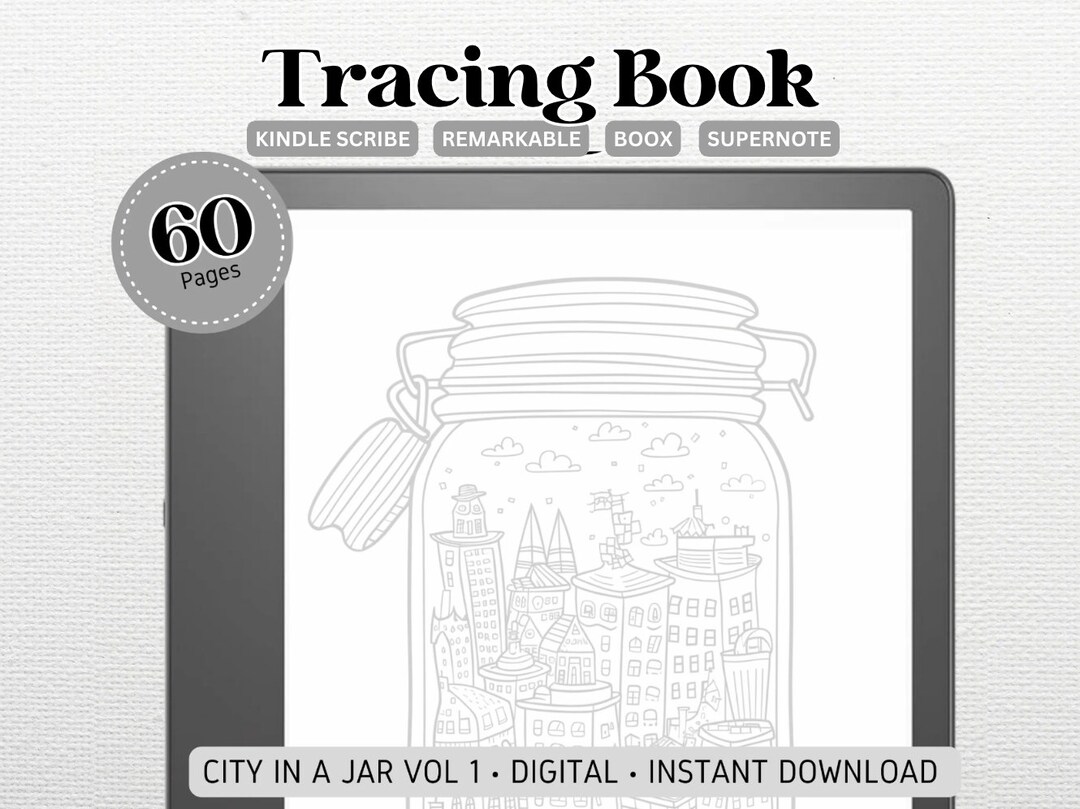 Tracing Book | Compatible With Kindle Scribe, Remarkable, Boox ...