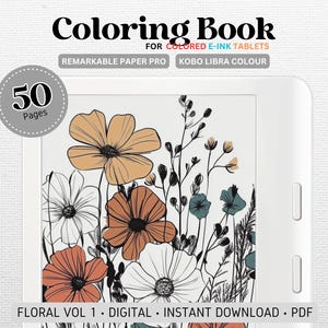 Coloring Book for Coloured E-ink Tablets | Compatible With Kobo Libra ...