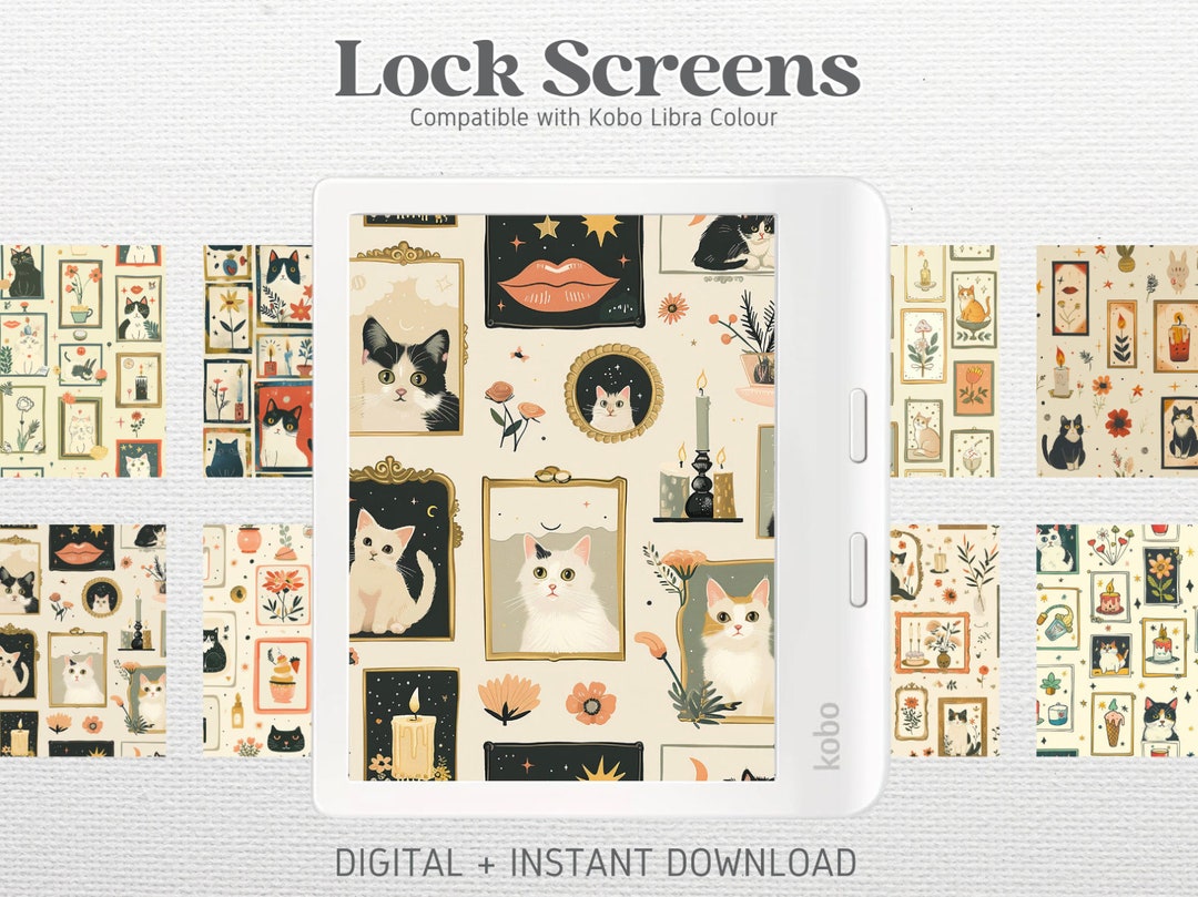 8 Lock Screens for Kobo Libra Colour Kobo Clara Colour Screensavers ...