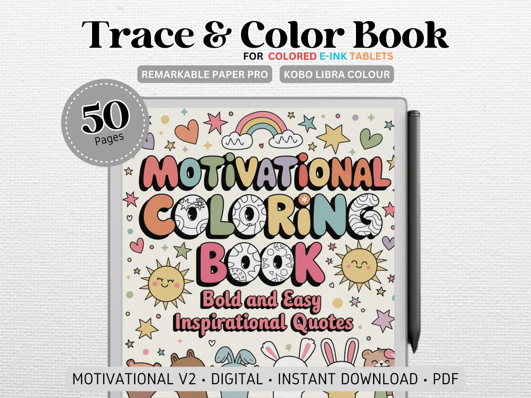 Coloring Book for Coloured E-ink Tablets | Compatible With Kobo Libra ...