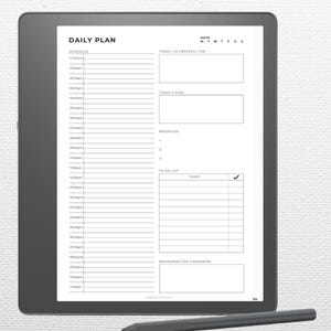 Daily Planner Vol 2 | Compatible With Kindle Scribe, Remarkable, Boox ...