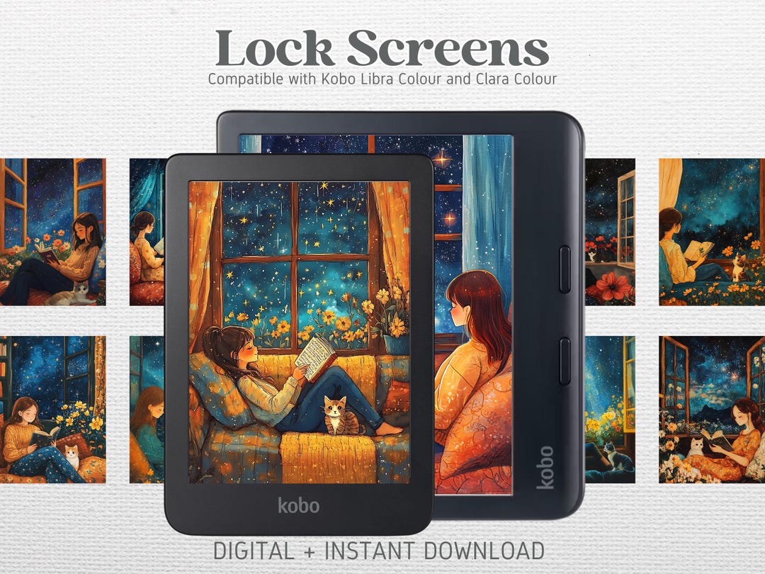 20 Lock Screens for Kobo Libra Colour Kobo Clara Colour Screensavers ...