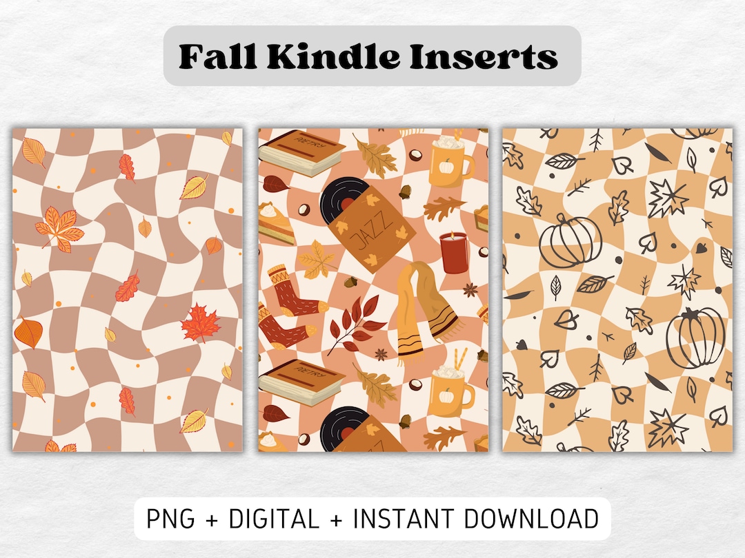 Kindle Printable Cardstock Clear Case Inserts Fall Autumn Background ...