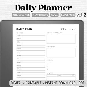 Daily Planner Vol 2 | Compatible With Kindle Scribe, Remarkable, Boox ...