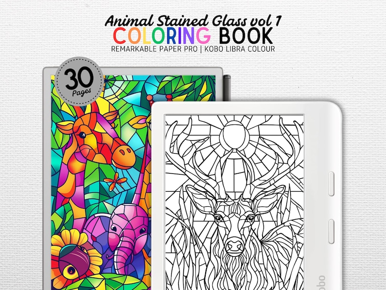 Coloring Book for Coloured E-ink Tablets | Compatible With Kobo Libra ...