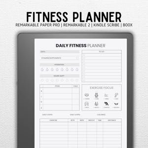 Fitness Planner Vol 1 | Compatible With Kindle Scribe, Remarkable, Boox ...