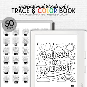 Coloring & Tracing Book for Coloured E-ink Tablets | Compatible With ...