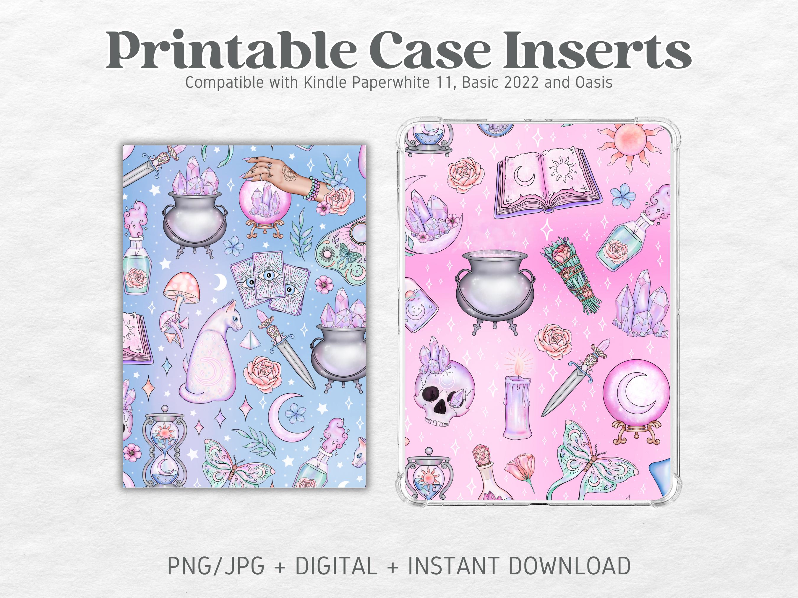 Kindle Printable Cardstock Clear Case Inserts | Witchy Halloween Vol 1 ...