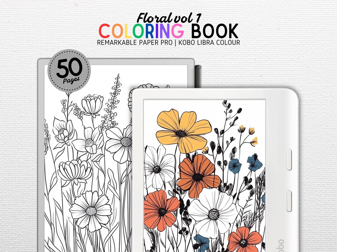 Coloring Book for Coloured E-ink Tablets | Compatible With Kobo Libra ...