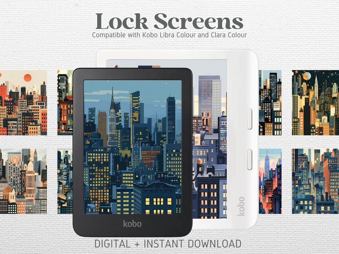 12 Lock Screens for Kobo Libra Colour Kobo Clara Colour Screensavers ...