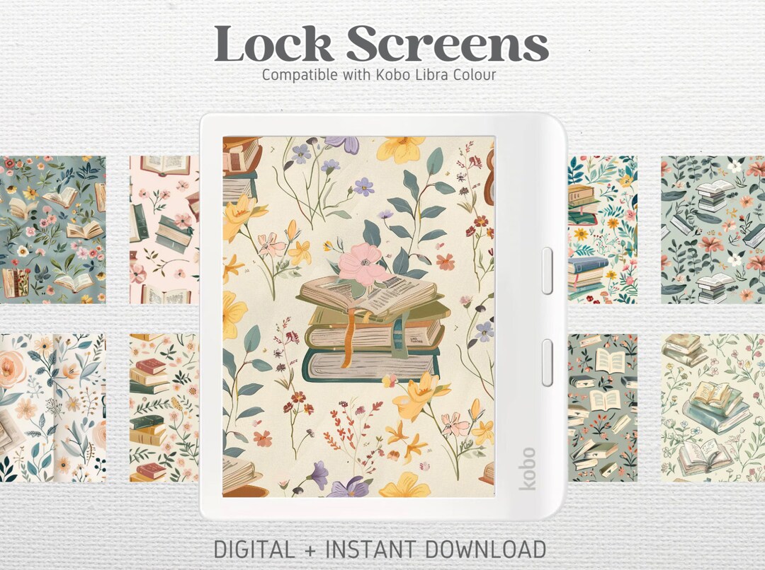 12 Lock Screens for Kobo Libra Colour Kobo Clara Colour Screensavers ...