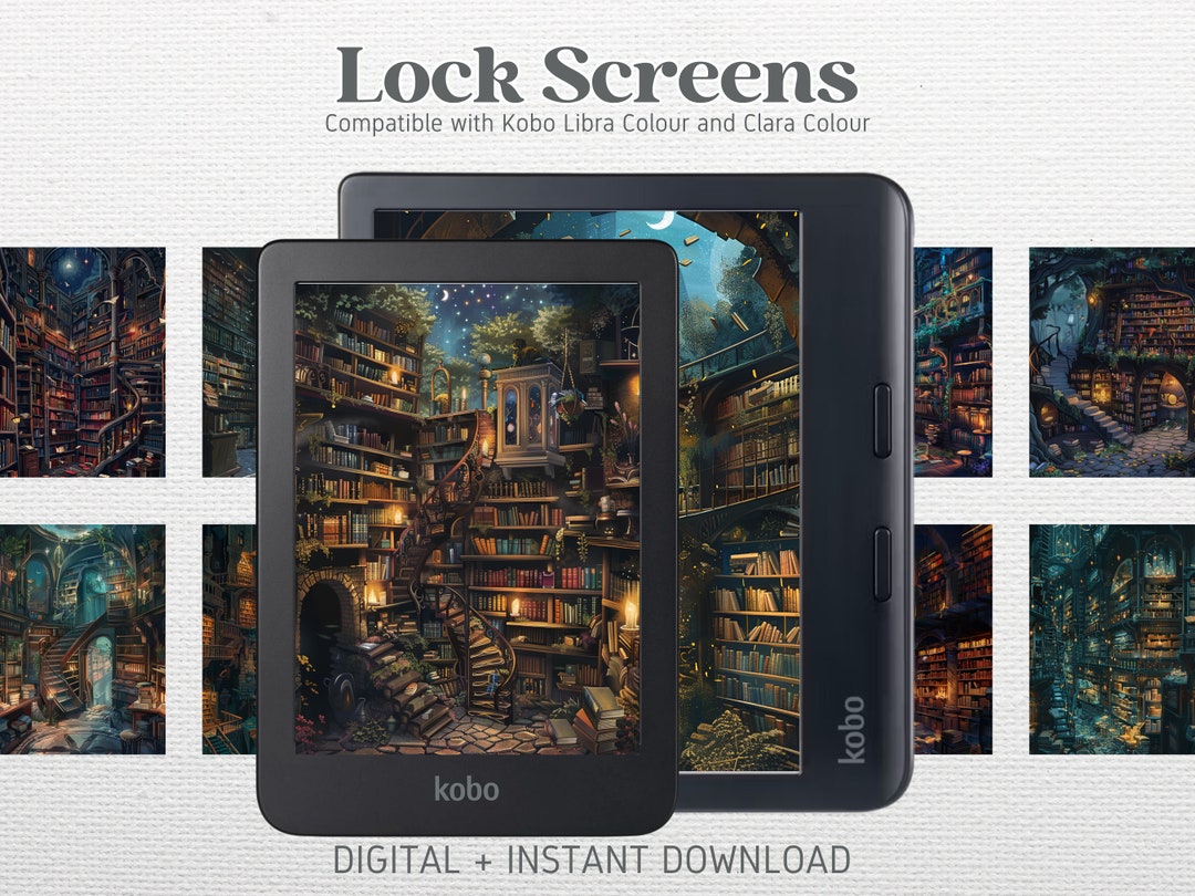 12 Lock Screens for Kobo Libra Colour Kobo Clara Colour Screensavers ...