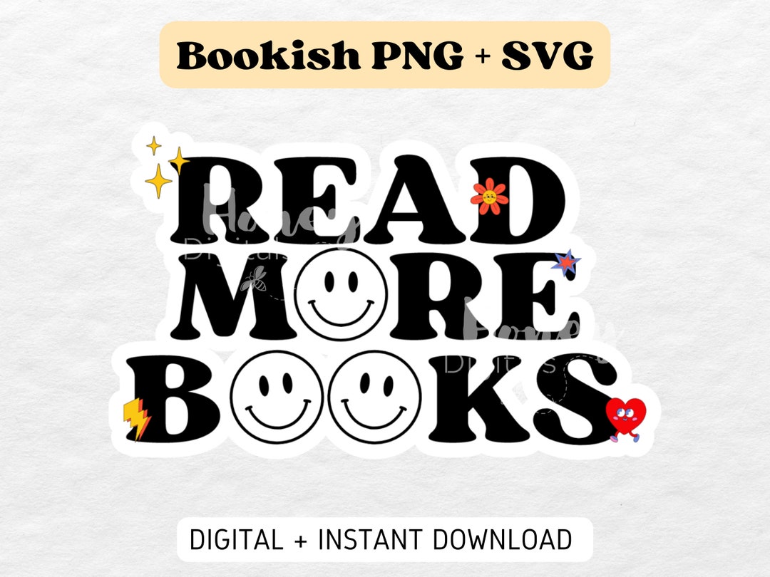 Read More Books | Downloadable Printable Bookish Kindle Stickers PNG ...