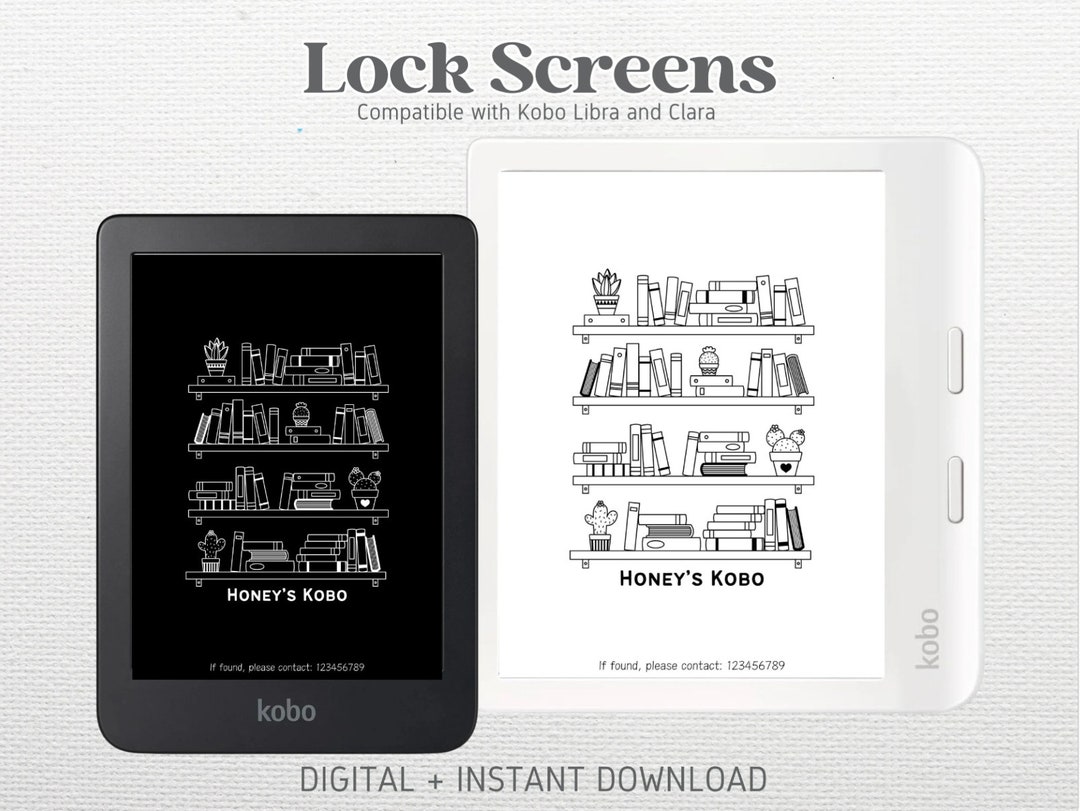 CUSTOM Kobo Lock Screen Screensaver | Custom Wallpaper Bookshelf ...