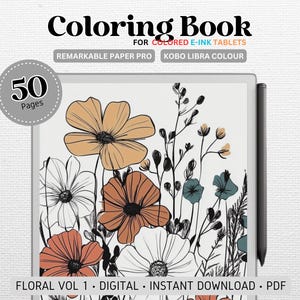 Coloring Book for Coloured E-ink Tablets | Compatible With Kobo Libra ...