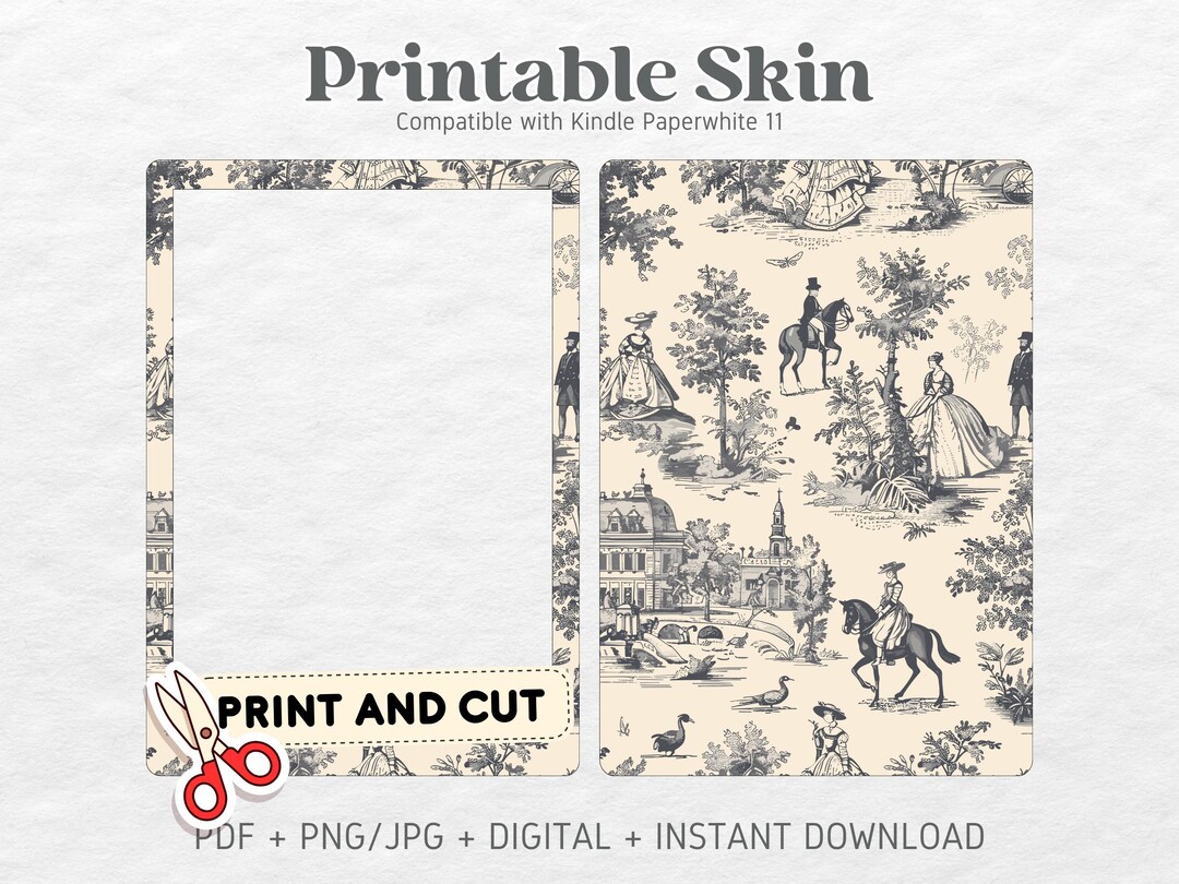 Kindle Paperwhite Skin Decal Case Inserts | French Vintage | Printable ...