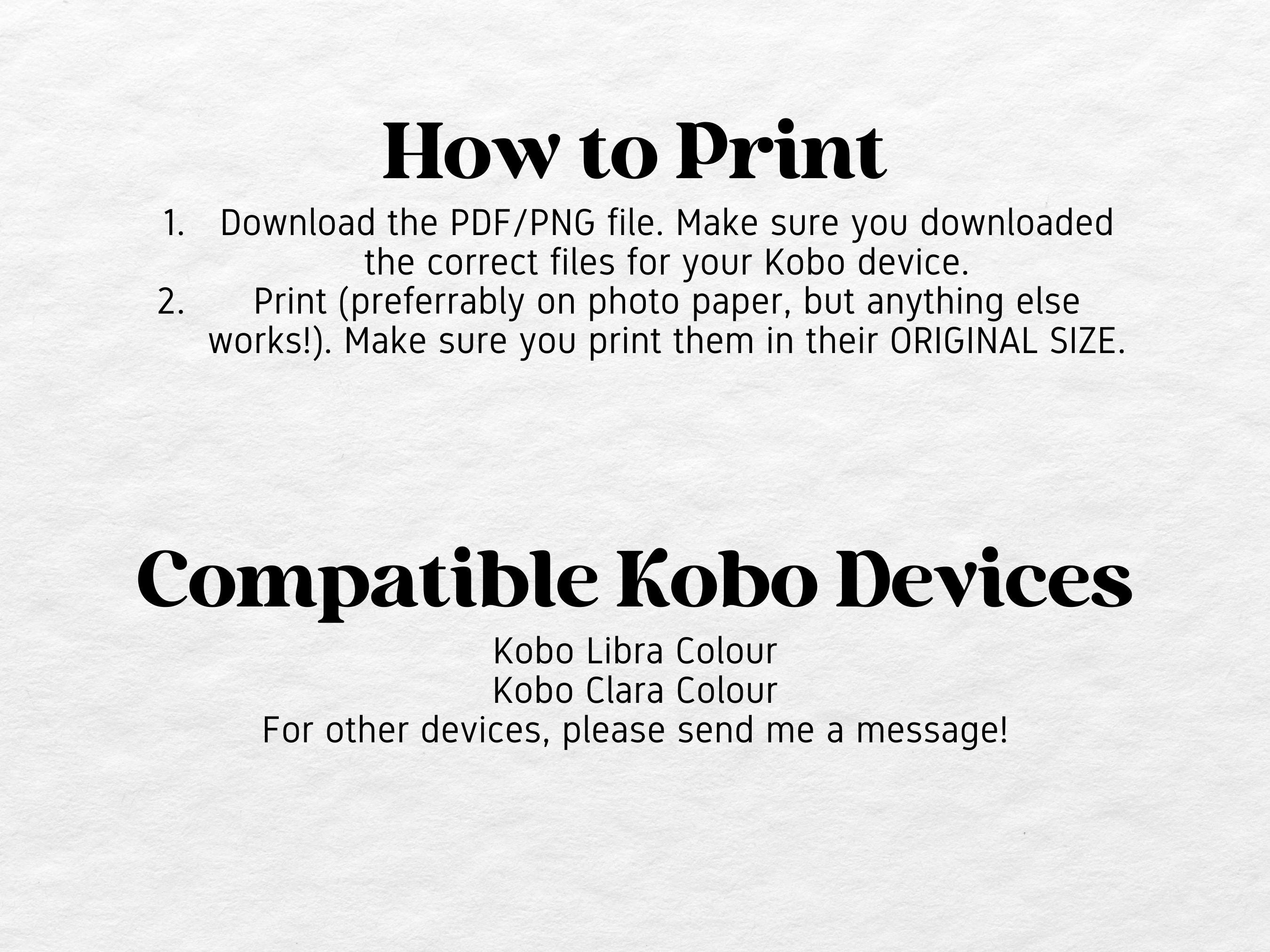 Kobo Libra Colour Kobo Clara Colour Printable Cardstock Clear Case ...