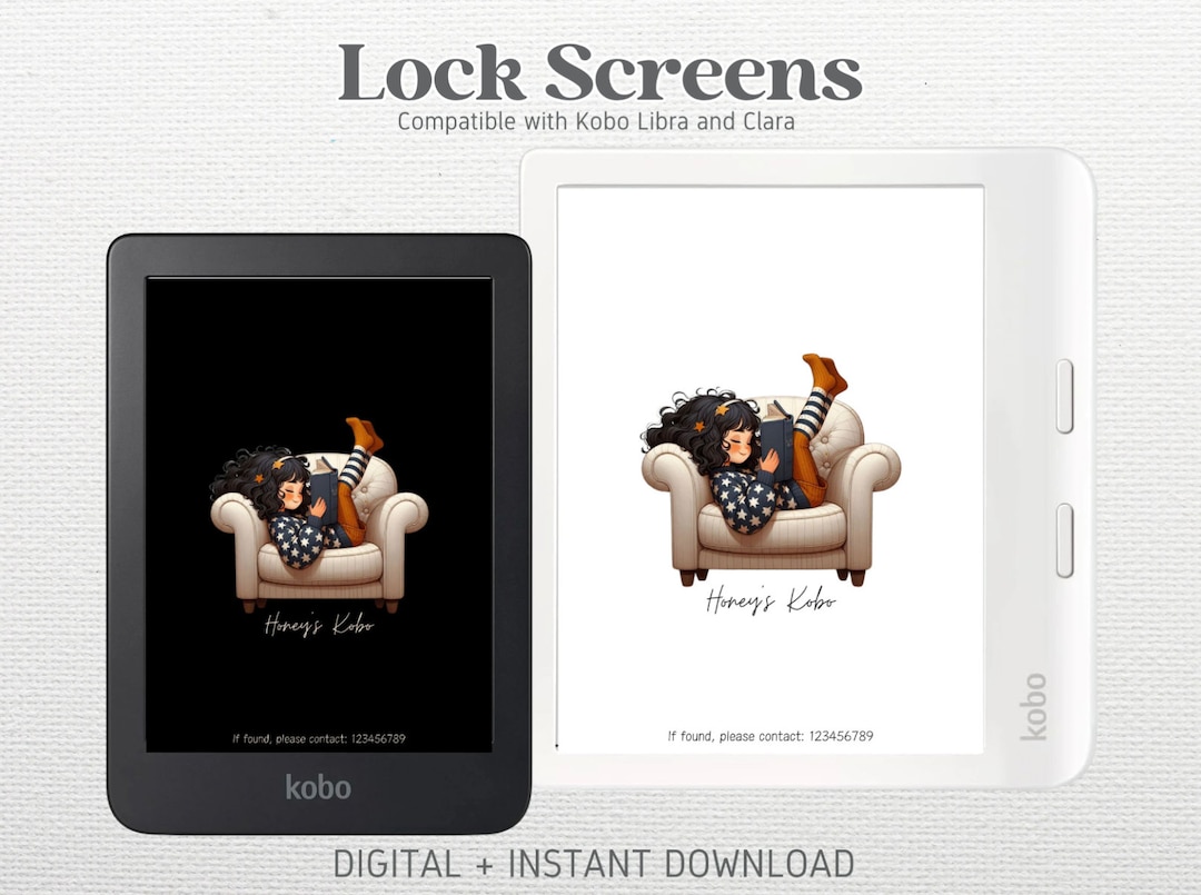 CUSTOM Kobo Lock Screen Screensaver | Custom Wallpaper Girl Reading ...